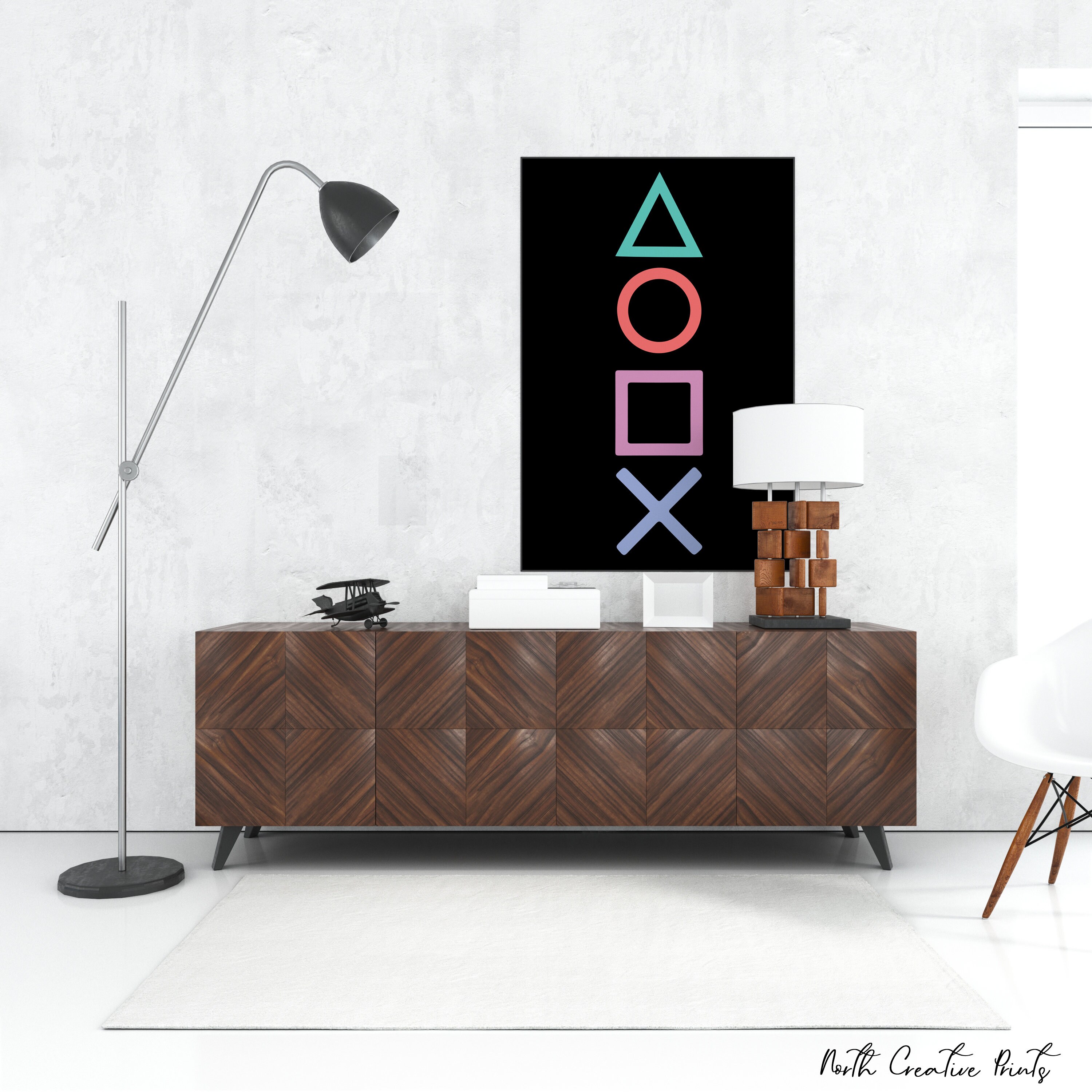 Playstation Print, Playstation Wall Art, Gaming Room Decor, Boys Room ...
