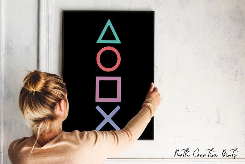 Playstation Print, Playstation Wall Art, Gaming Room Decor, Boys Room ...
