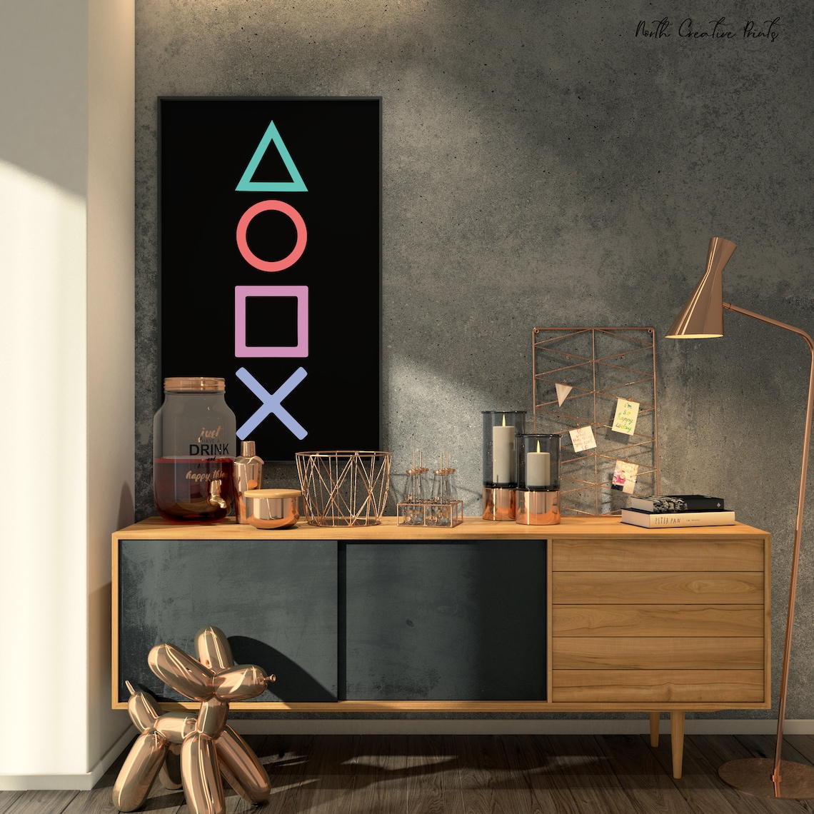 Playstation Print, Playstation Wall Art, Gaming Room Decor, Boys Room ...