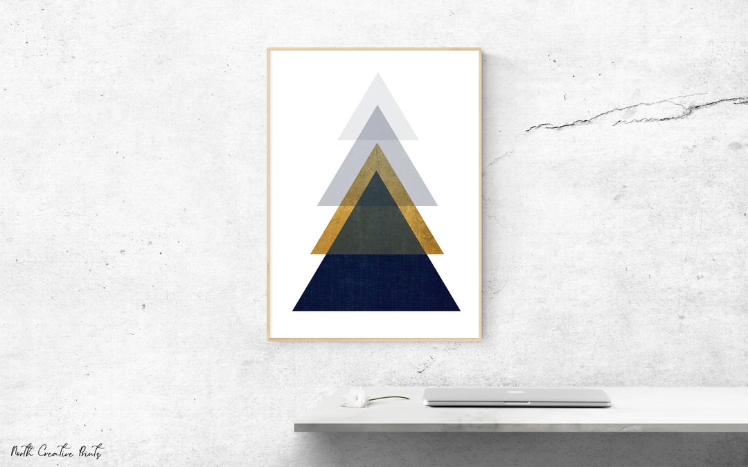 Geometric Triangle Art Print: Scandinavian Home Decor (digital Download ...
