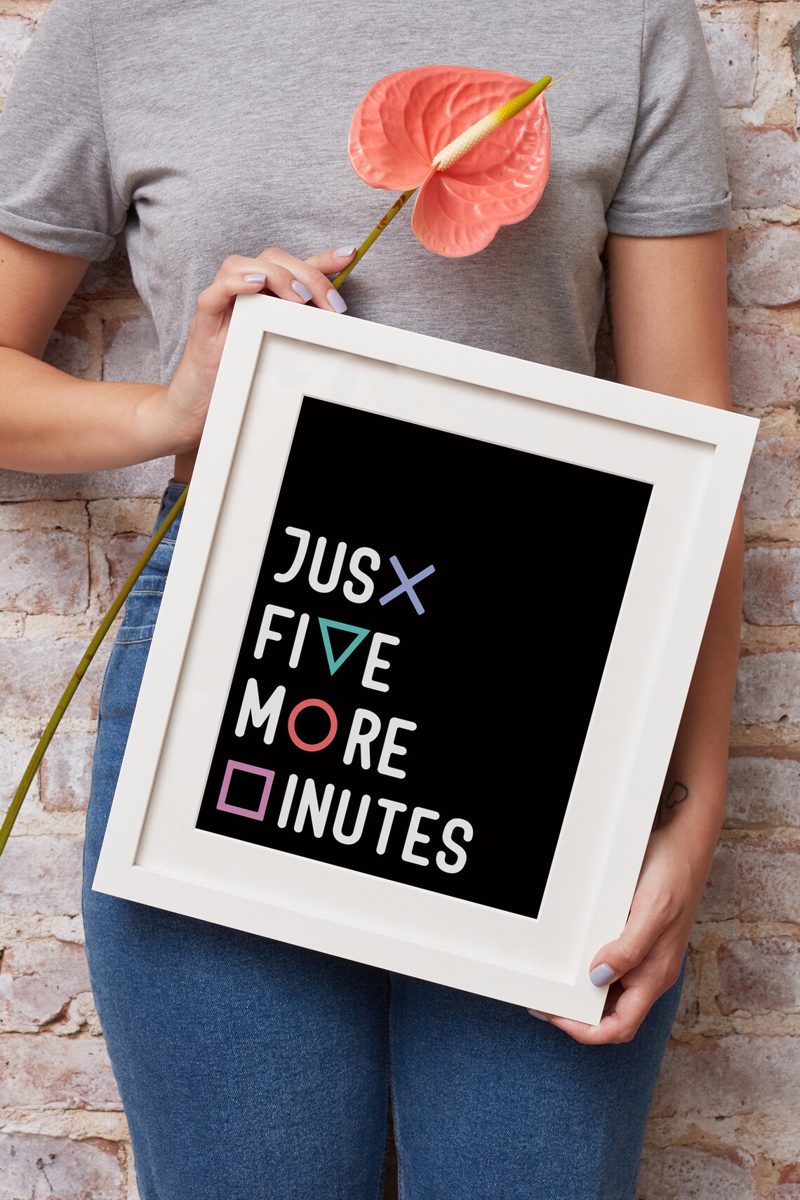 Just Five More Minutes Gamer Print Digital Download, Playstation ...