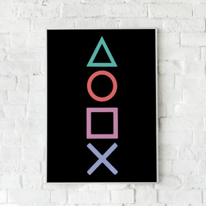 Playstation Print, Playstation Wall Art, Gaming Room Decor, Boys Room ...