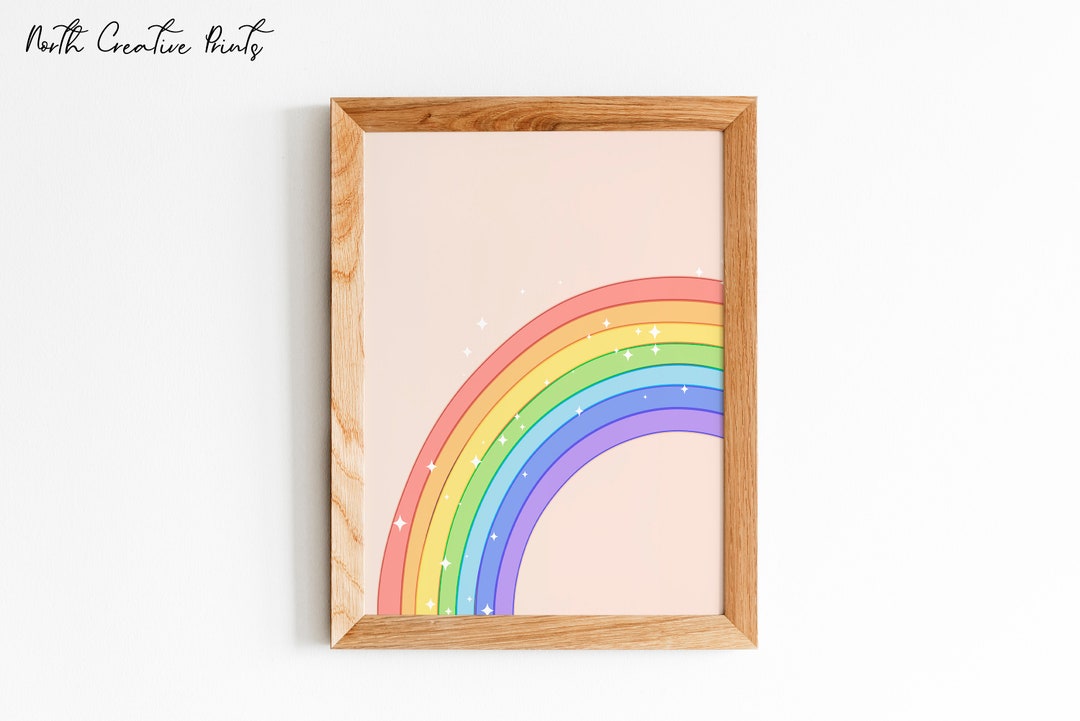 Pastel Rainbow Art Print: Girl Nursery Decor (instant Download) - Etsy