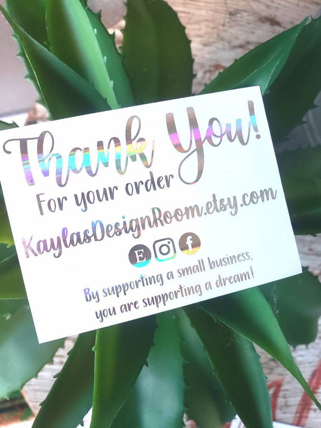 Foiled, Thank You Cards, Business, Business Swag, Insert Cards ...