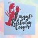 Glitter Crawfish Cake Topper, Happy Birthday, Crawfish Boil ...