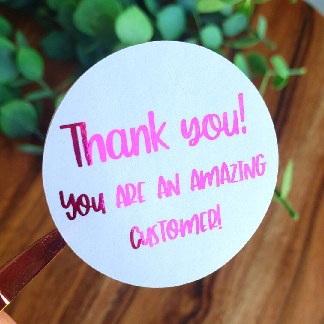 Foiled, Thank You Stickers, Custom Business Swag, Packaging, Customer ...