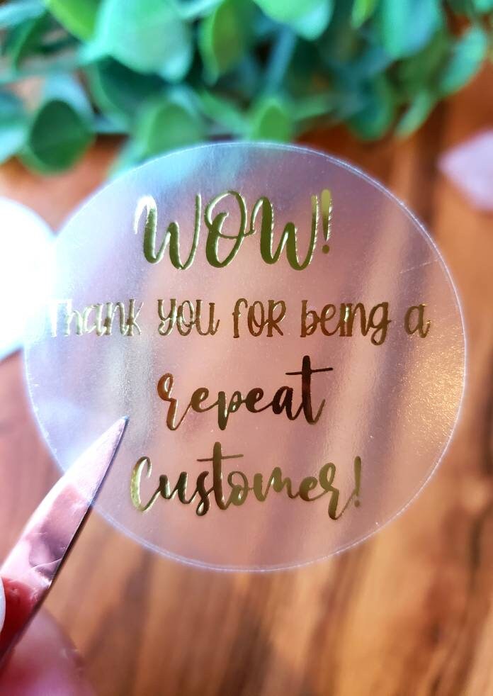 Clear Thank You Stickers Custom Small Business Stickers | Etsy