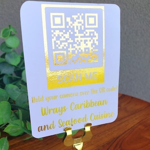 Foiled Metallic QR Code Stickers, Small Business, Review Link, Website ...