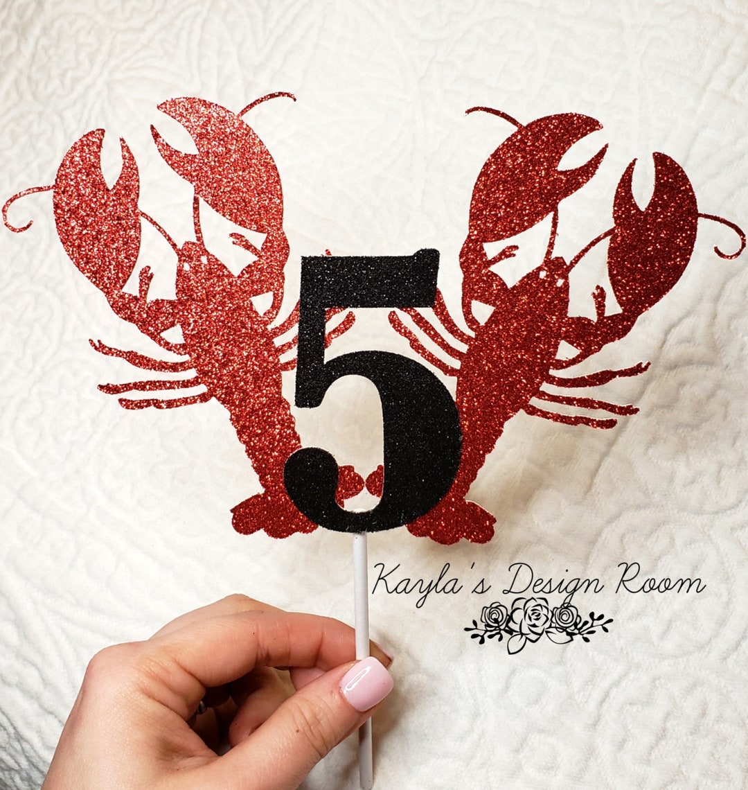 Crawfish Cake Topper, Birthday Party, Crawfish Boil, Party Decor ...