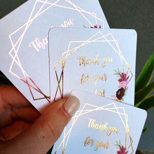 Foiled Thank You Cards, Business Swag, Thank You for Your Order ...