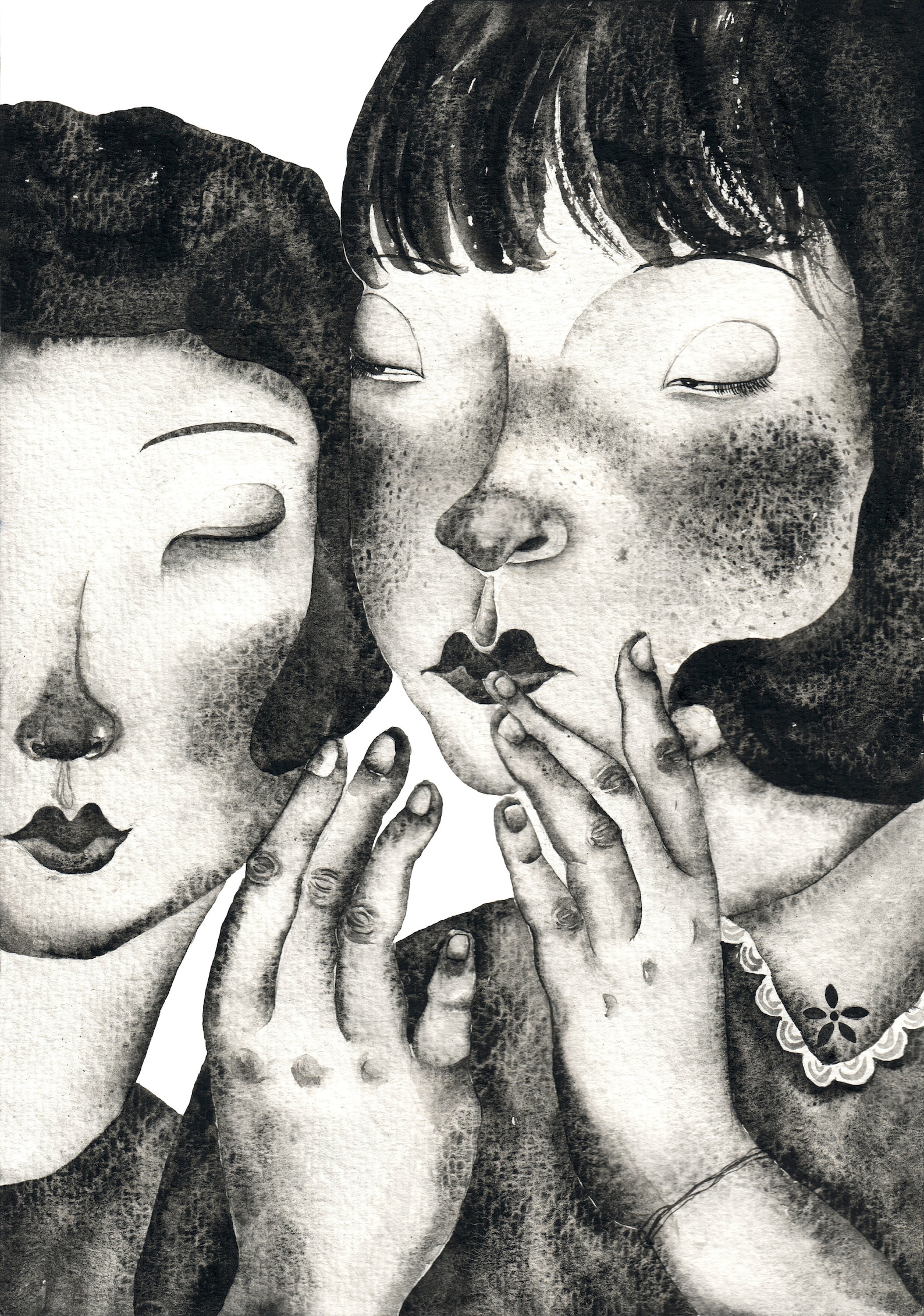 Whisper / Original Artist Signature/ Surreal Art / Wall Art ...