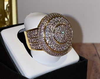 Men's Ice Out Ringsilver 5X Layered Diamond Cz Ring | Etsy