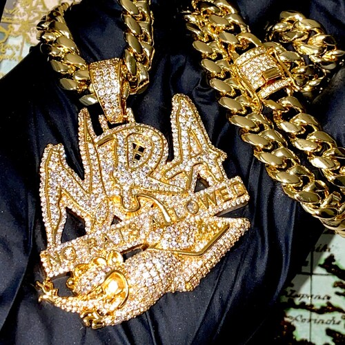 Men's 14k Gold 5X Layered Iced Sqord Cross Pendant14k - Etsy