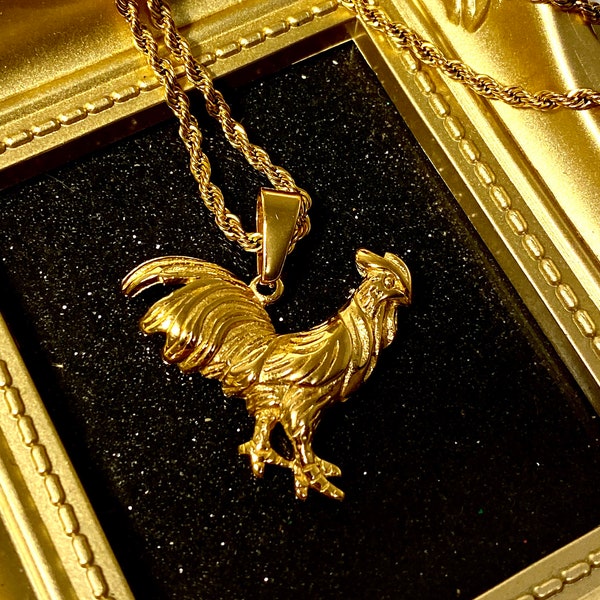 Rooster Pendant - Etsy