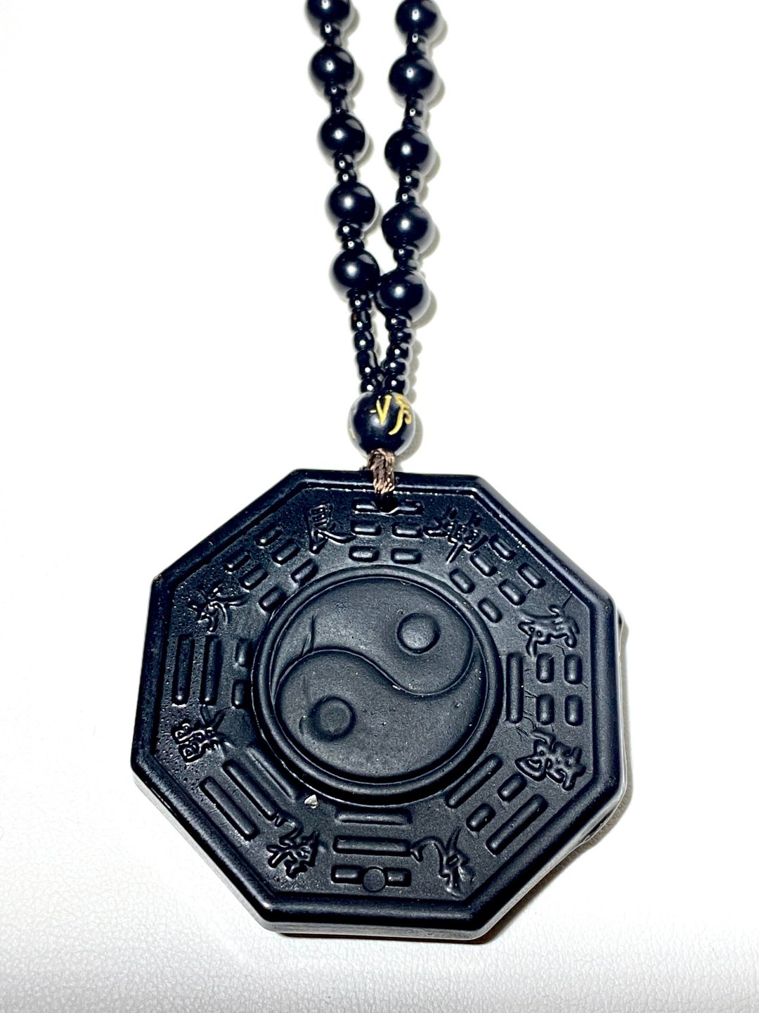 Chinese Mythology Black Jade Obsidian Yin Yang Balance Master - Etsy
