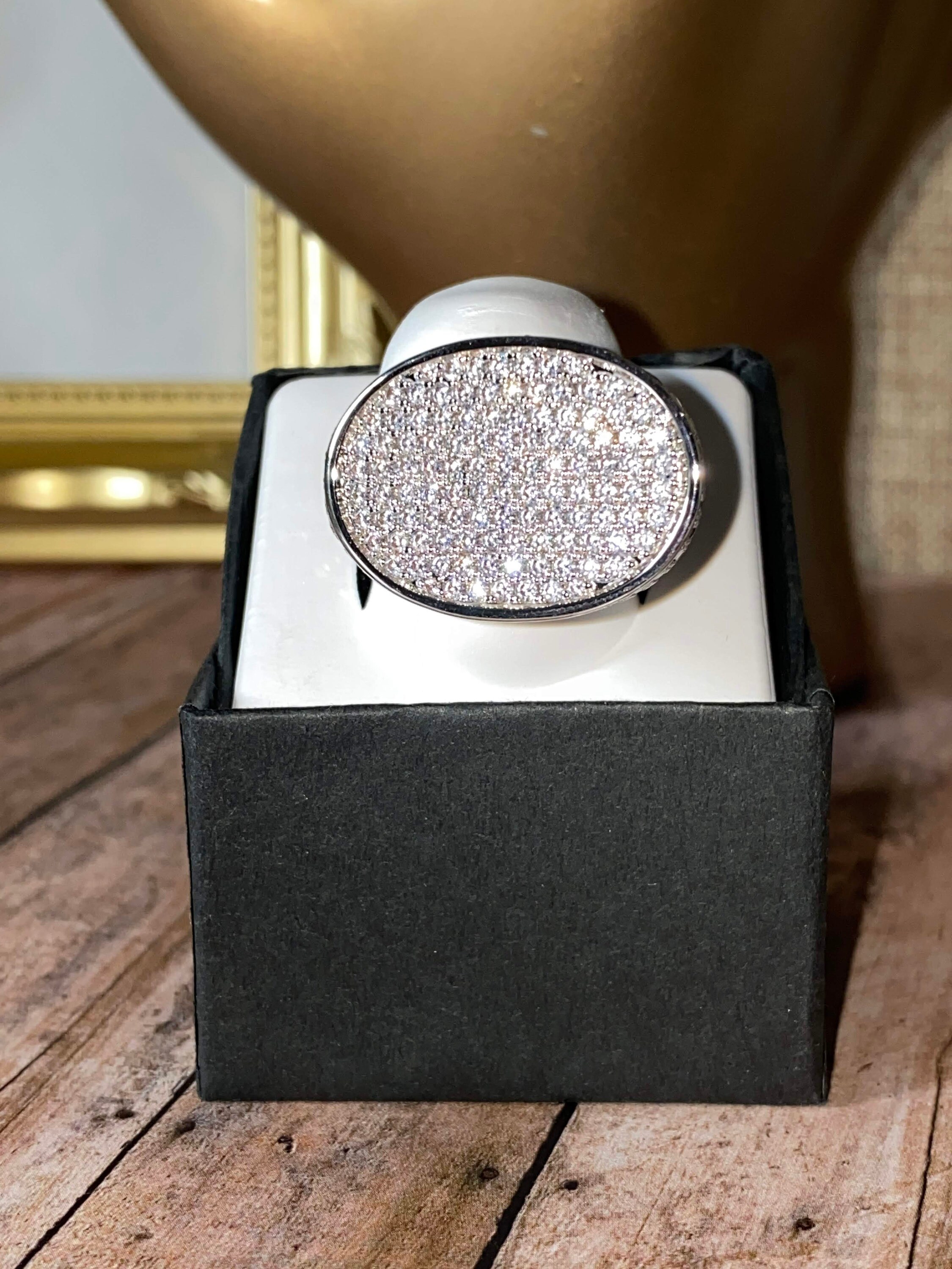 Men's Ice Out Ring Silver 5X Layered Diamond Cz Ring | Etsy