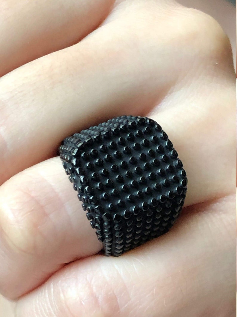 Men's Signet Ring Black 5X Layered Stainless Steel - Etsy