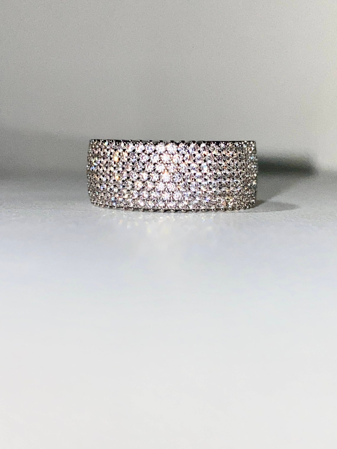 Pinky Men's Ice Out Ring Silver 5X Layered Diamond Cz - Etsy