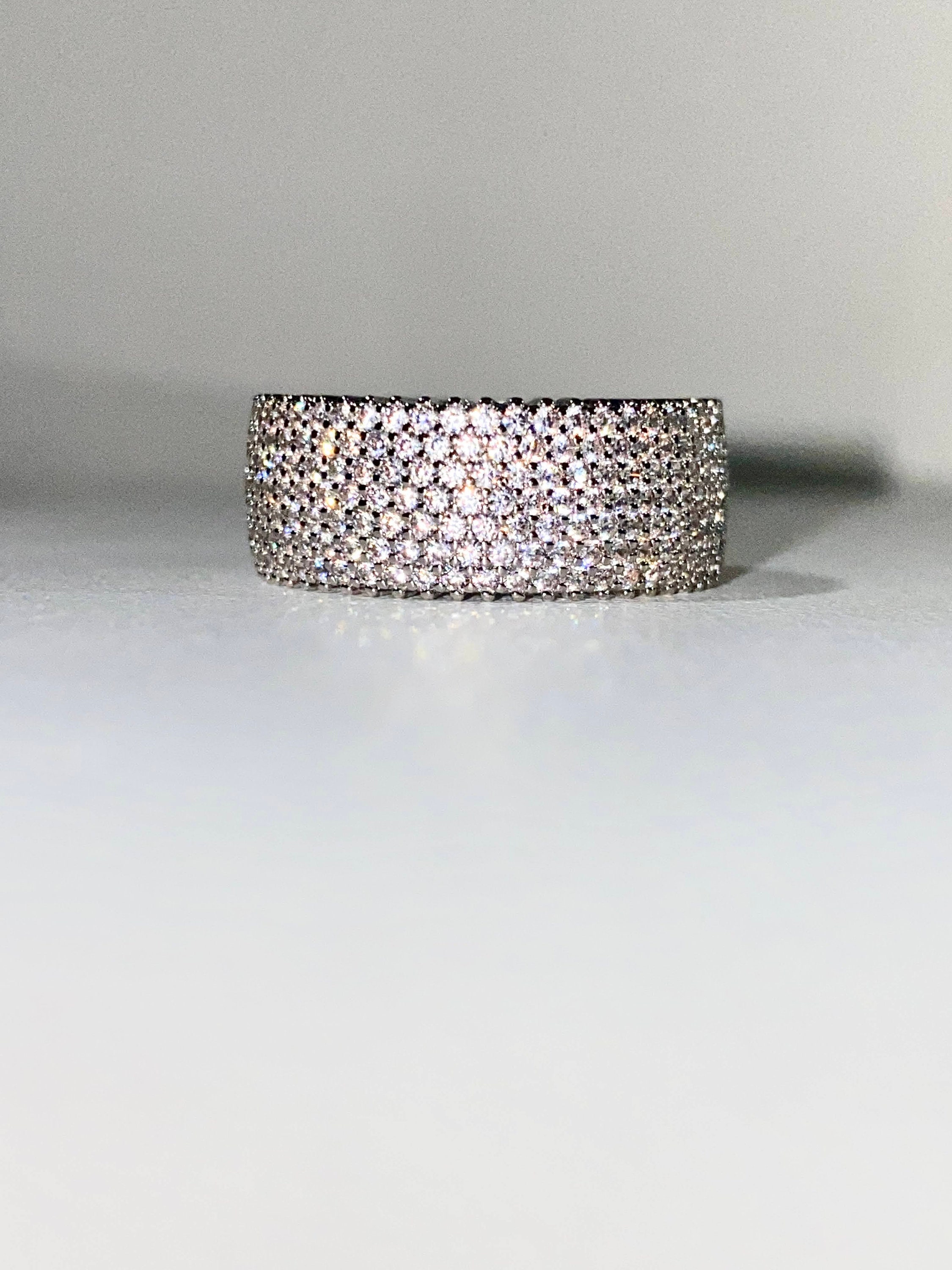 Pinky Men's Ice Out Ring Silver 5X Layered Diamond Cz - Etsy