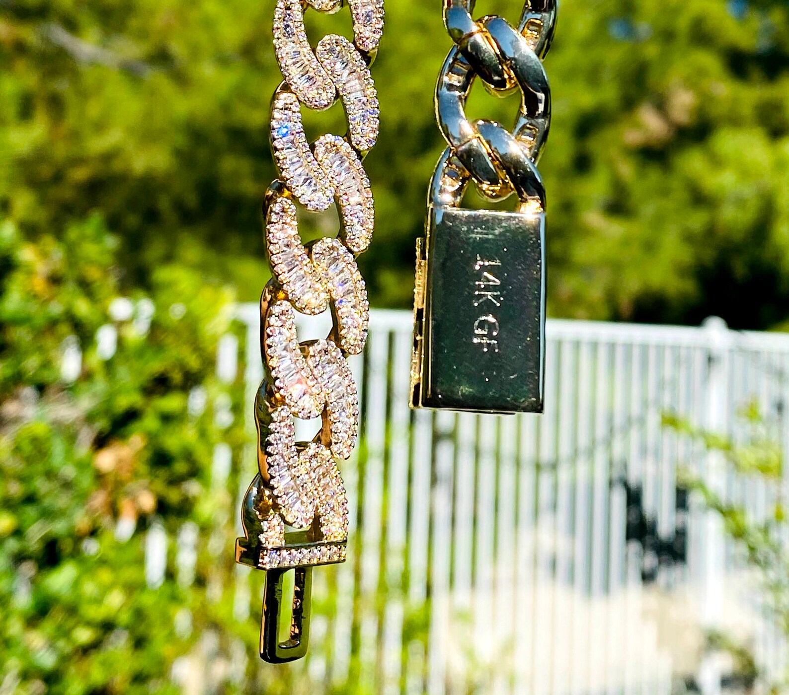 Men's Designer Link Chain Necklace 14K Gold 5X Layered | Etsy