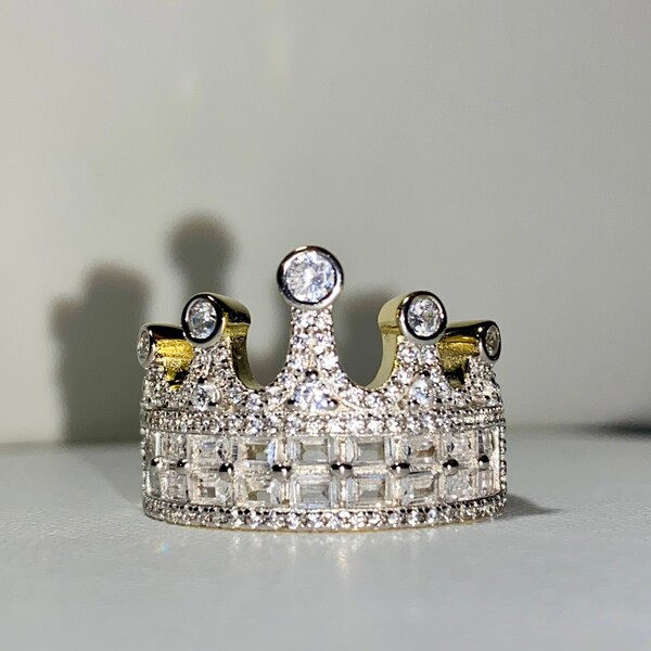 Mens Crown Ring Gold - Etsy