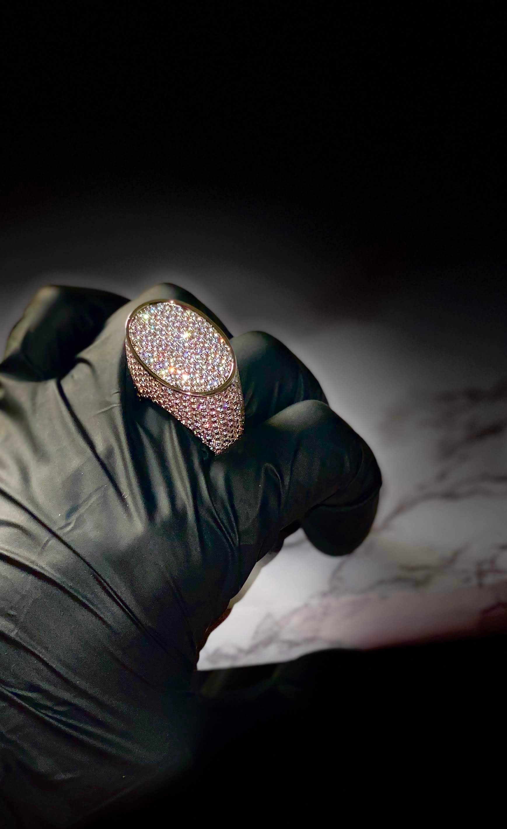 Men's Ice Out Ring Silver 5X Layered Diamond Cz Ring | Etsy