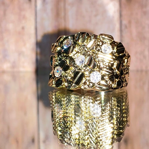 Pinky Men's Ice Out Ring Silver 5X Layered Diamond Cz - Etsy