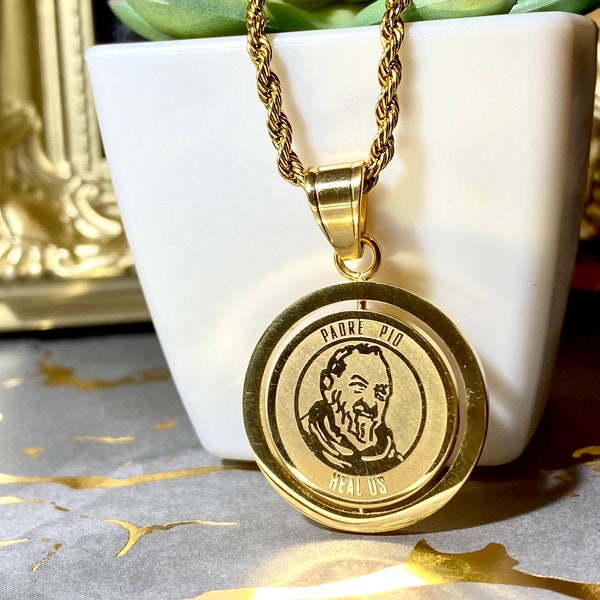 Padre Pio Gold Chain - Etsy