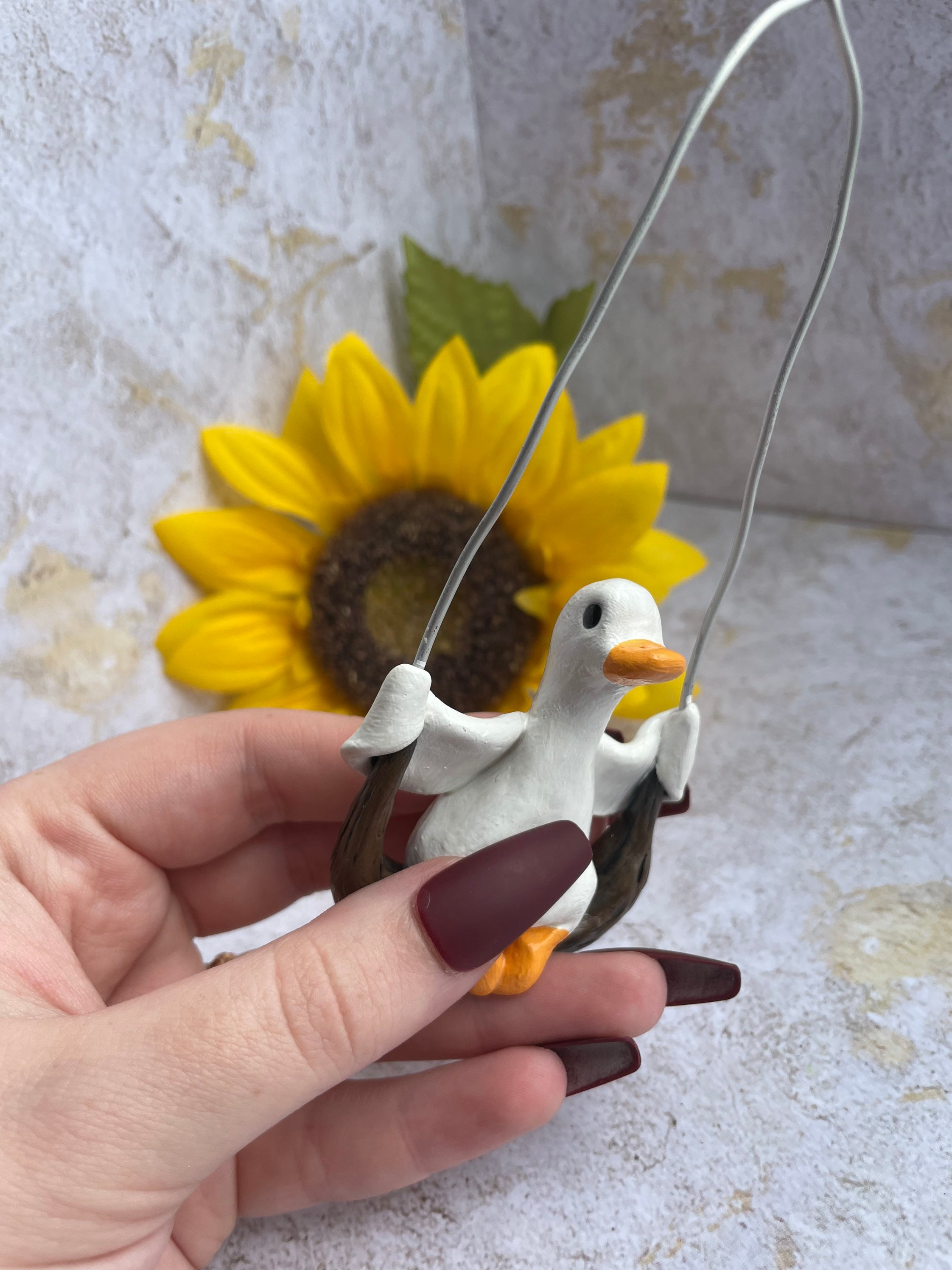 Duck Swing Rear View Mirror Car Decor - Etsy