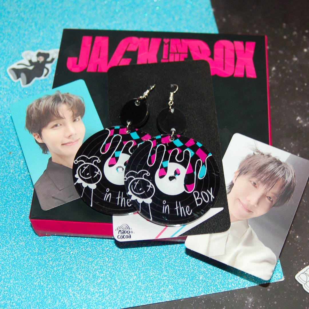 Jack in the Box Vinyl Earrings | Jhope | Large Earrings |jewlery - Etsy