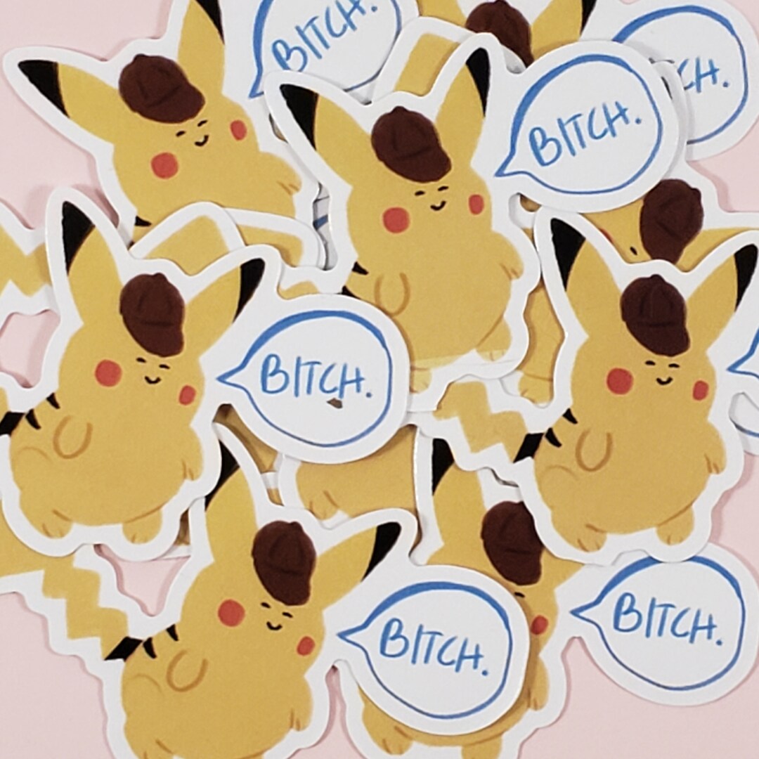 Cursing Electric Mouse Stickers - Etsy