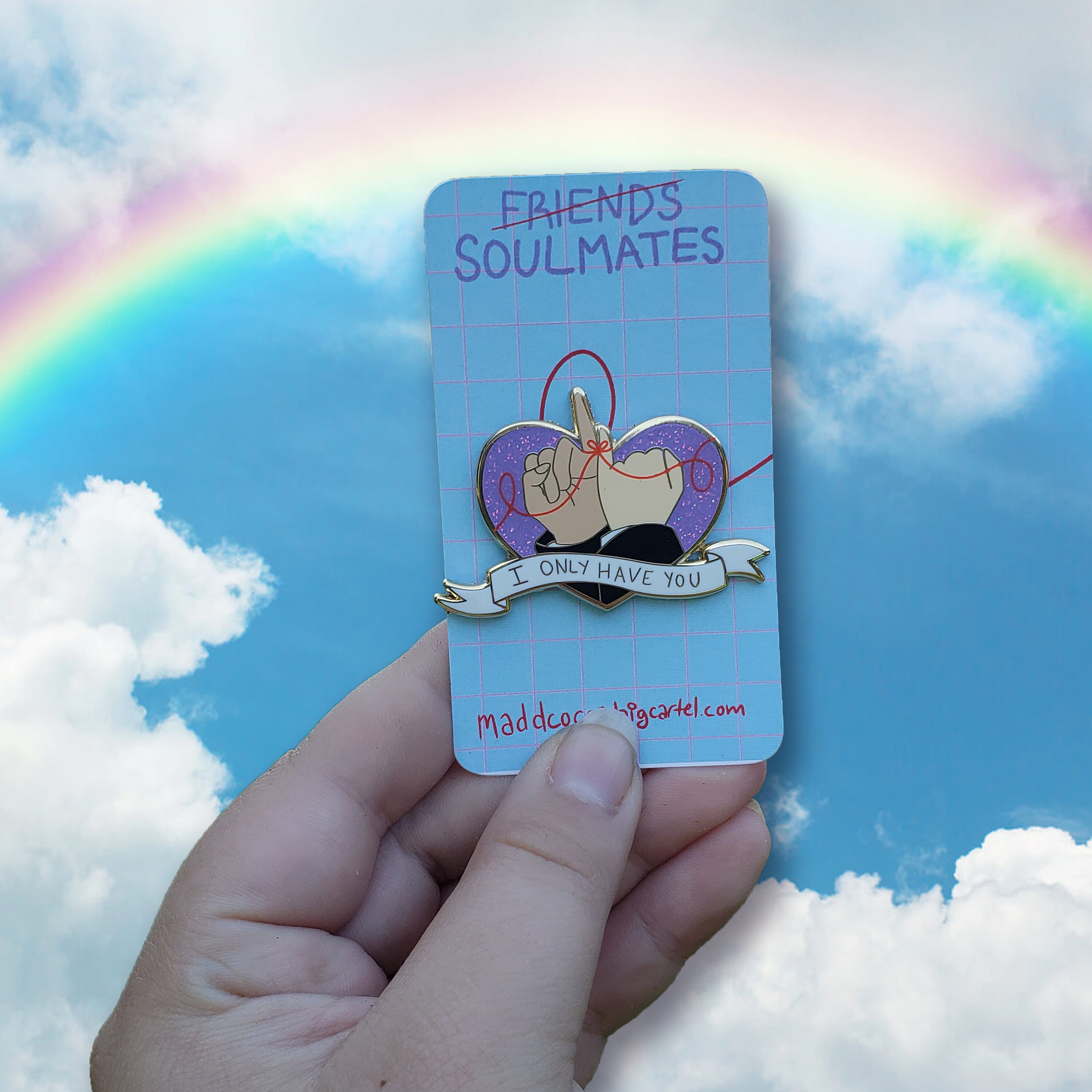 Vmin "friends/soulmates" Enamel Pin - Etsy