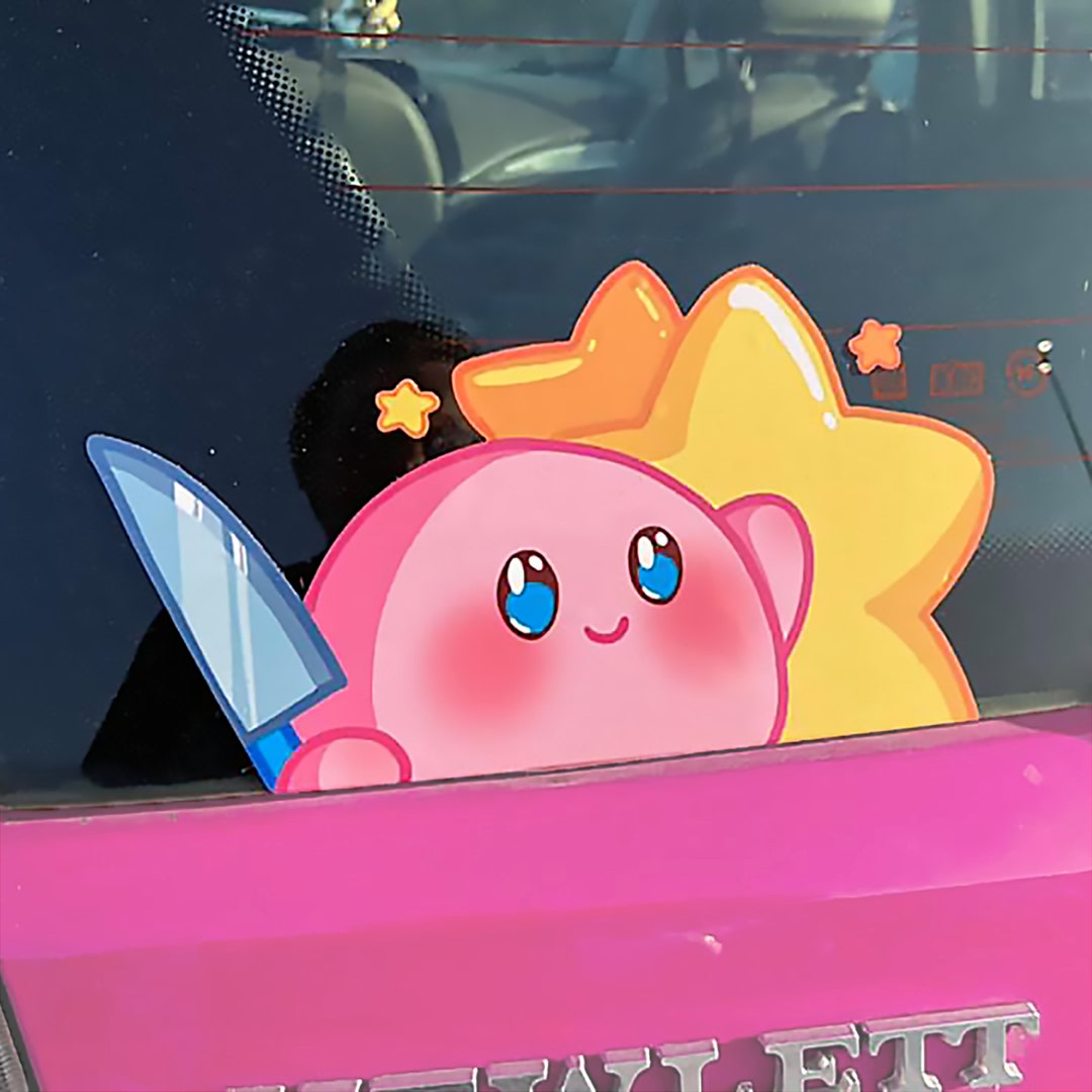 Kirby Peeker Sticker Car Decal - Etsy