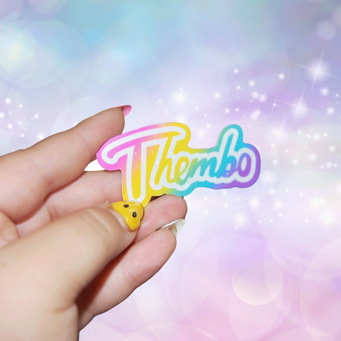 Himbo Bimbo Thembo Holographic 90s Text Vinyl Sticker - Etsy