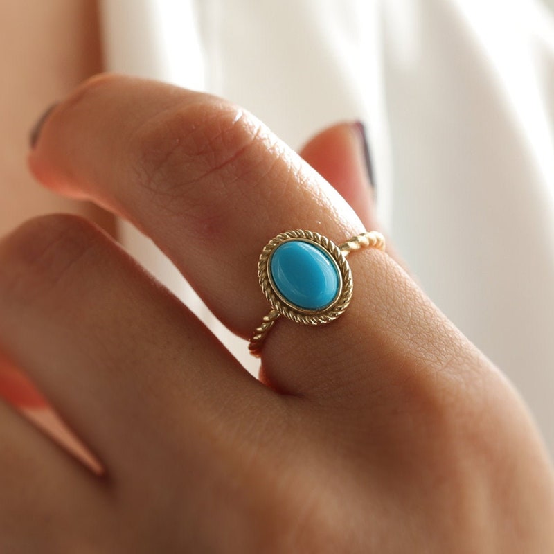 Turquoise Gold Ring - Etsy