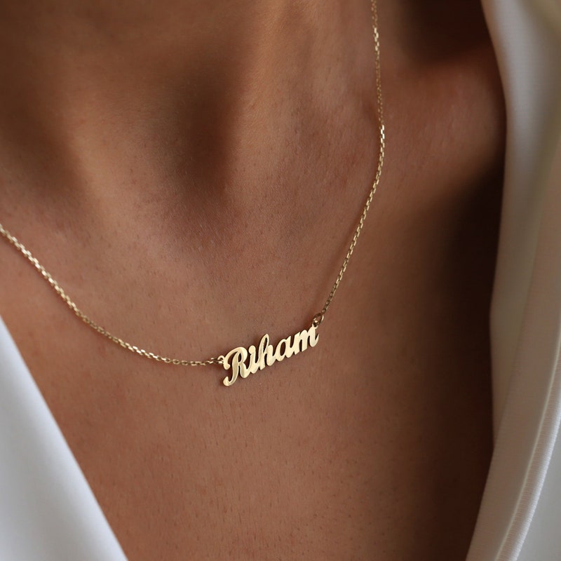 Gold Name Necklace - Etsy