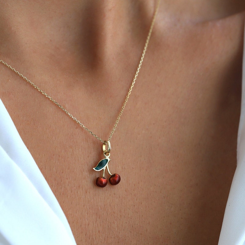 Cherry Pendant - Etsy