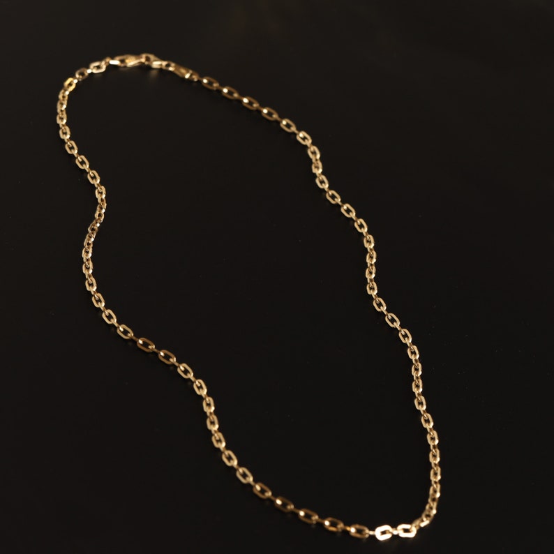 14K Gold Staple Chain Bold Link Chain Paper Clip Necklace - Etsy