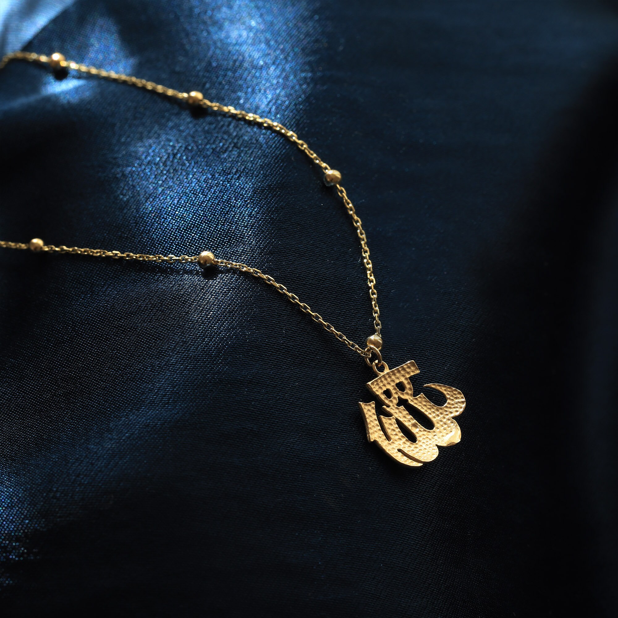 14K Gold Allah Necklace Gold Religious Pendant Islamic Art | Etsy