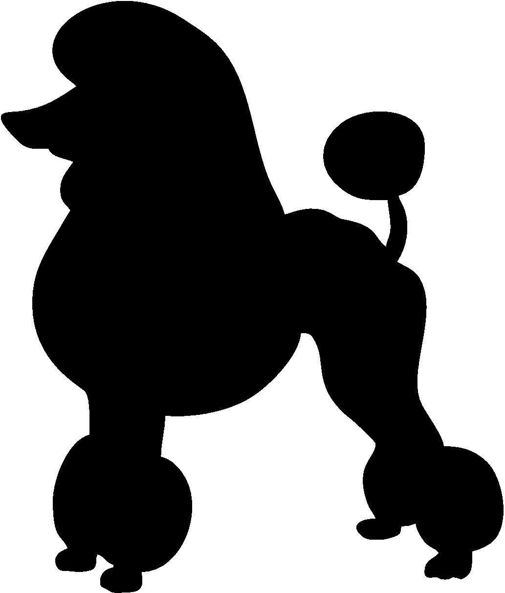 Poodle Dog Vector Graphic SVG Silhouette | Etsy