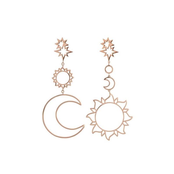 Sun Moon Earrings - Etsy