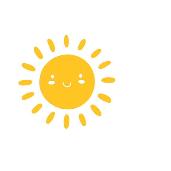 Sun Different Types Colors And Sizes Wall Decal Window Etsy Finland