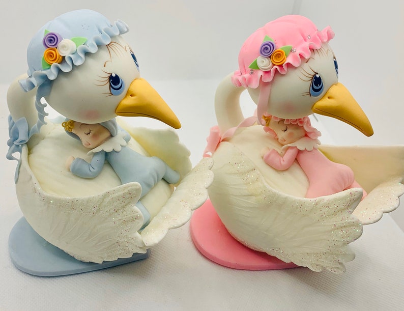 Stork and Baby.cake Topper. | Etsy