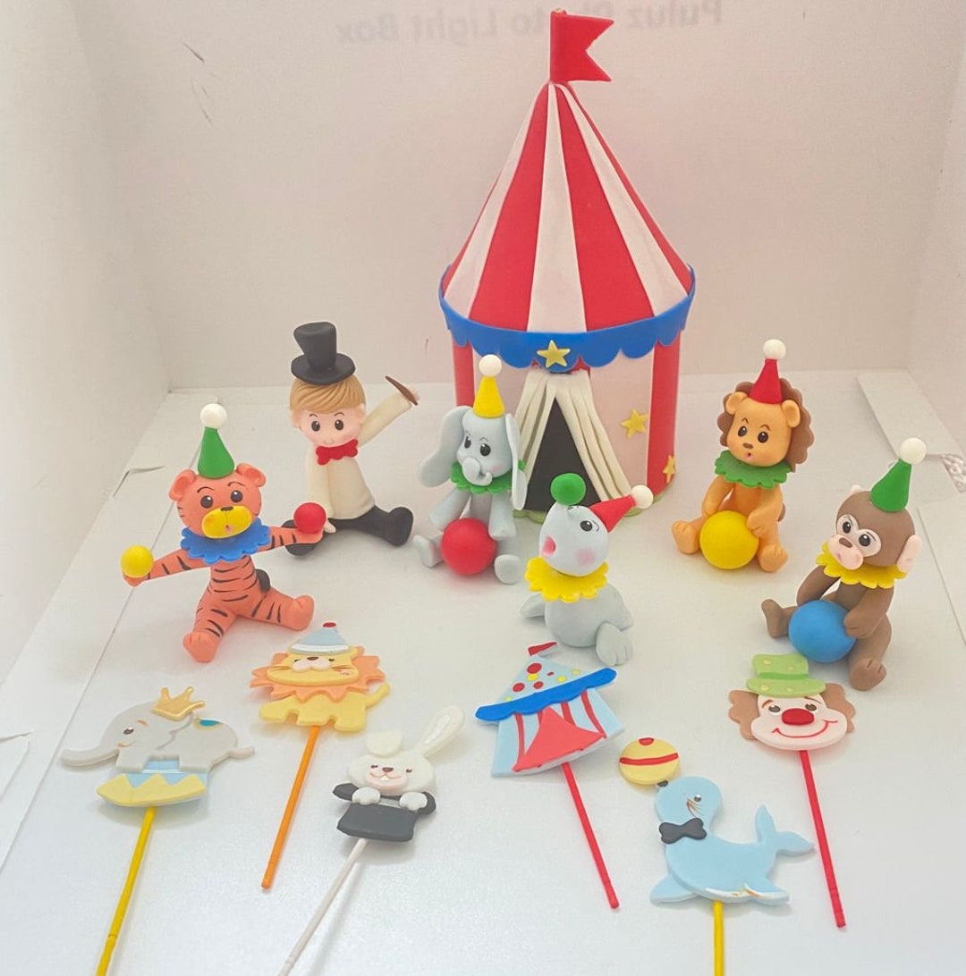 Circus Cake Topper Set: Handmade Party Decoration - Etsy