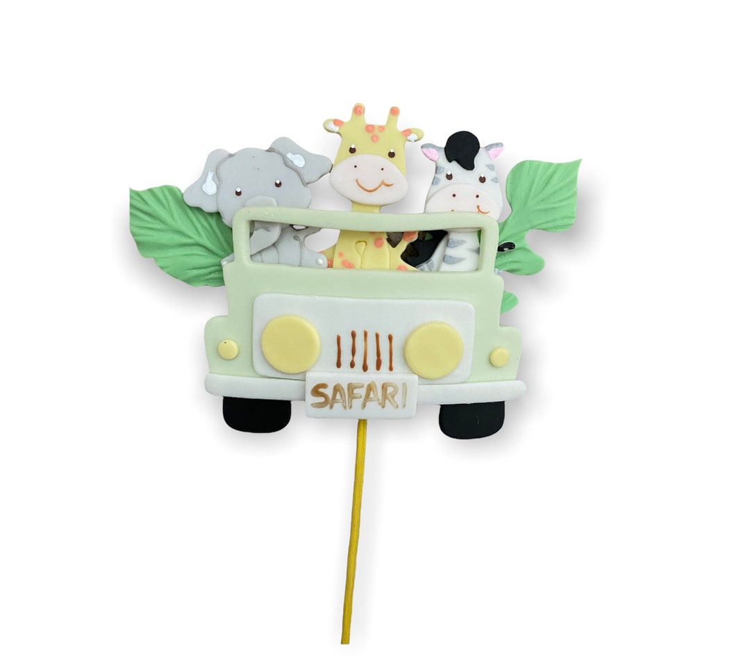 Jeep Safari Animal Topper , Safari Birthday Party, Jungle Cake Topper ...