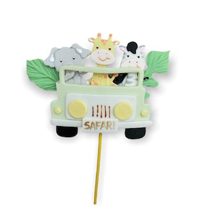 Jeep Safari Animal Topper , Safari Birthday Party, Jungle Cake Topper ...