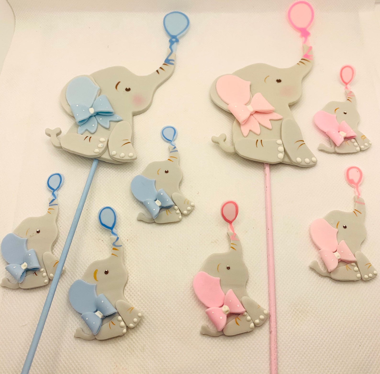 Elephant Set Cake Toppers. - Etsy
