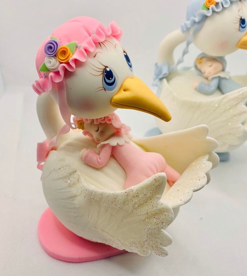 Stork and Baby.cake Topper. | Etsy