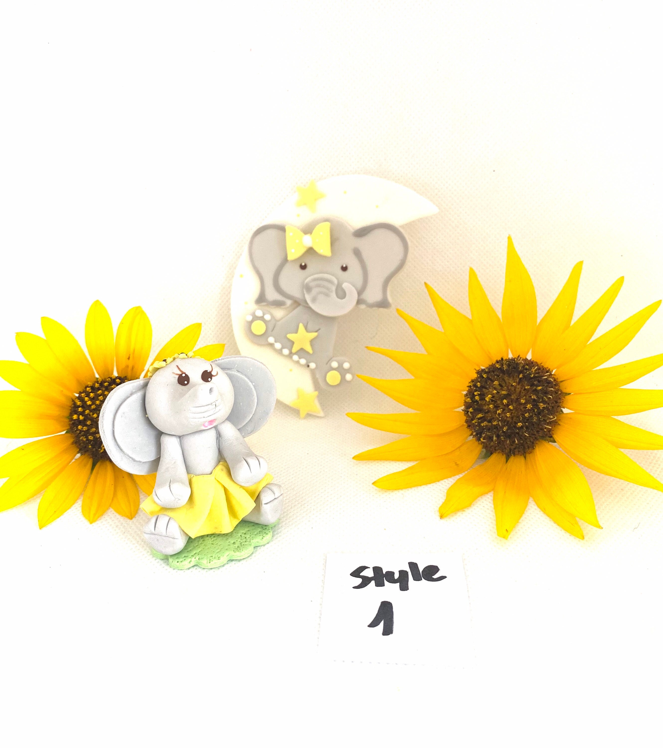 Elephant and Sunflower Set. - Etsy