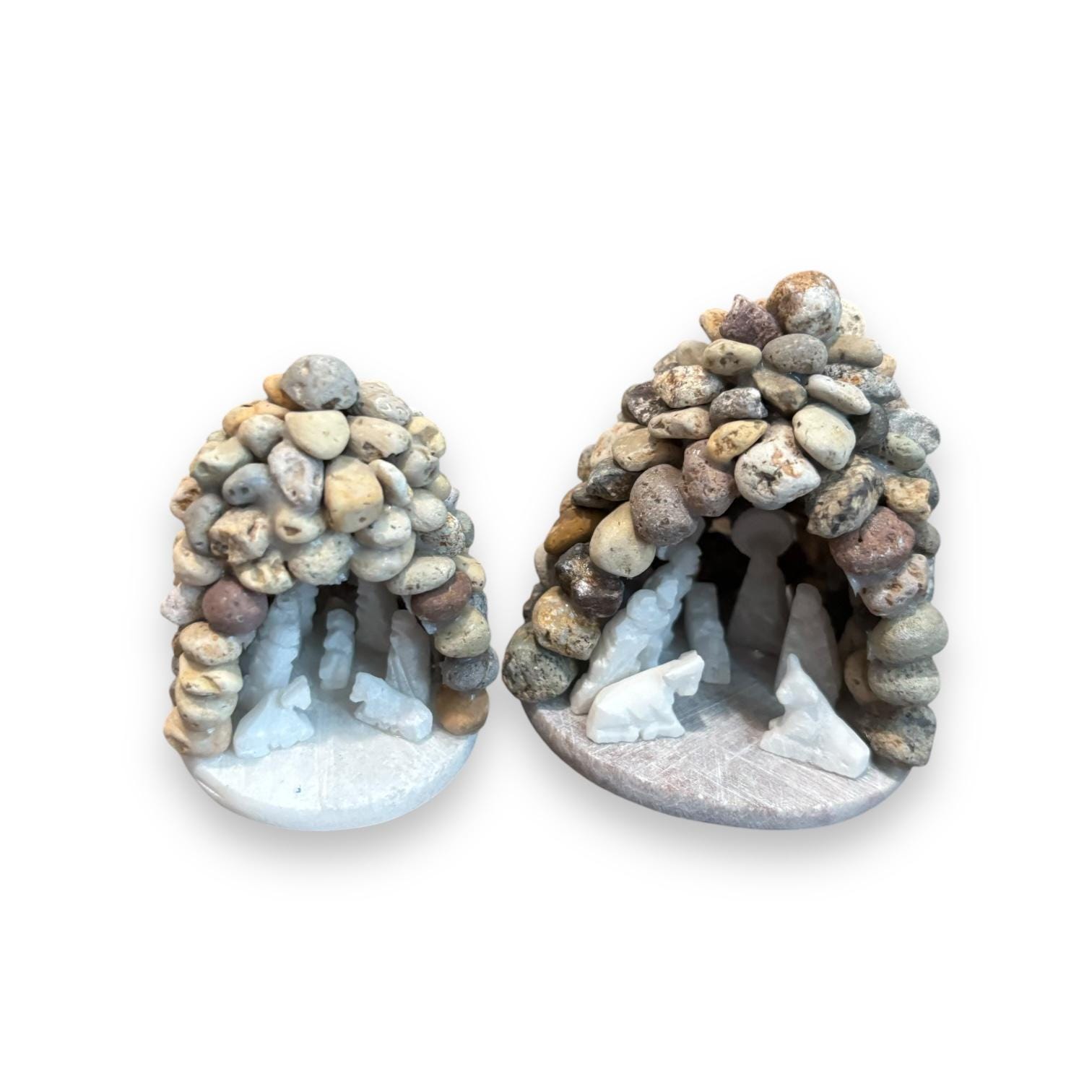 Handmade Stone Grotto Nativity Scene, Christmas Nativity Collection ...